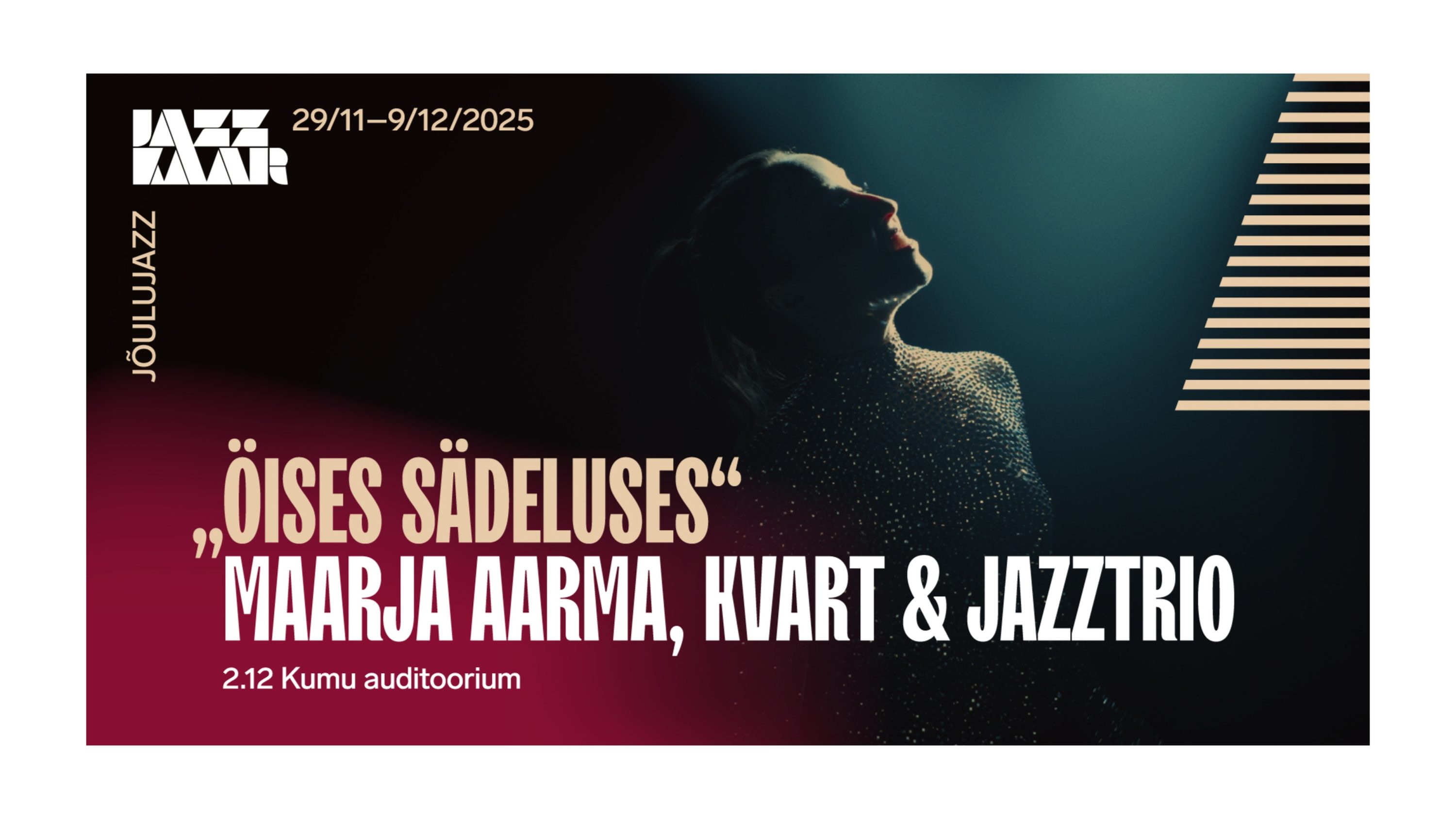 Jõulujazz: „Öises sädeluses“ Maarja Aarma, KVART & jazztrio - Kumu ...